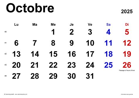 Calendrier Octobre 2025 A Imprimer Gratuit Tdbzab