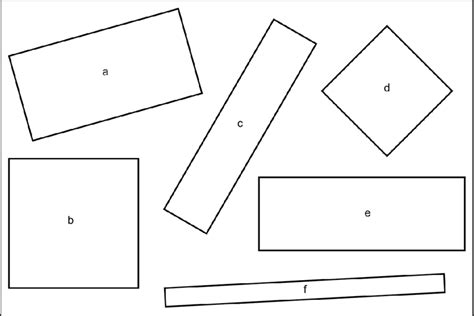Rectangles Should Be Displayed With A Variety Of Orientations And Download Scientific Diagram