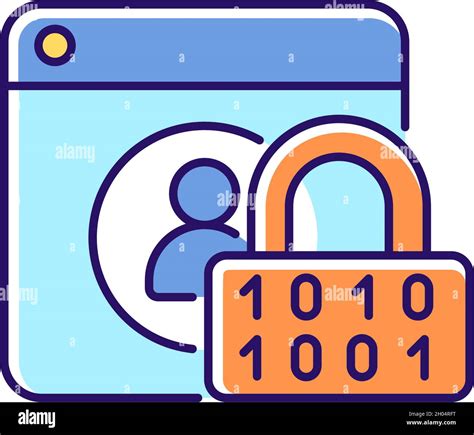 Password Encryption Rgb Color Icon Stock Vector Image And Art Alamy
