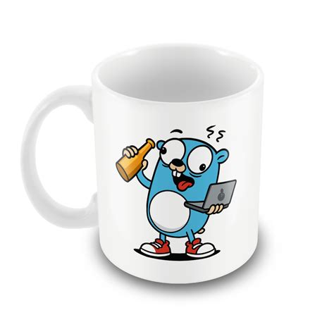 Caneca Drunk Gopher Caneca Do Dev Canecas E Produtos De Programação