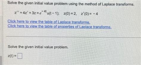 Solved Solve The Given Initial Value Problem Using The