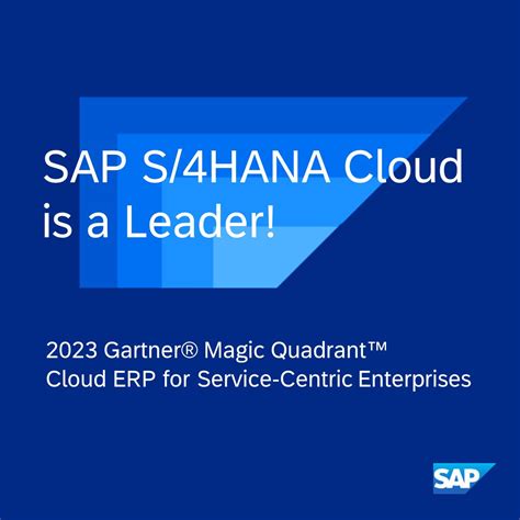 Sap S 4hana Cloud Erp On Linkedin 2023 Gartner Magic Quadrant Cloud