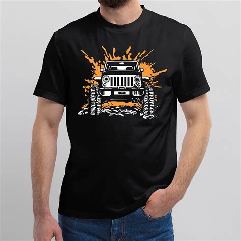 Off Road 4x4 Mud Splash Black T Shirt