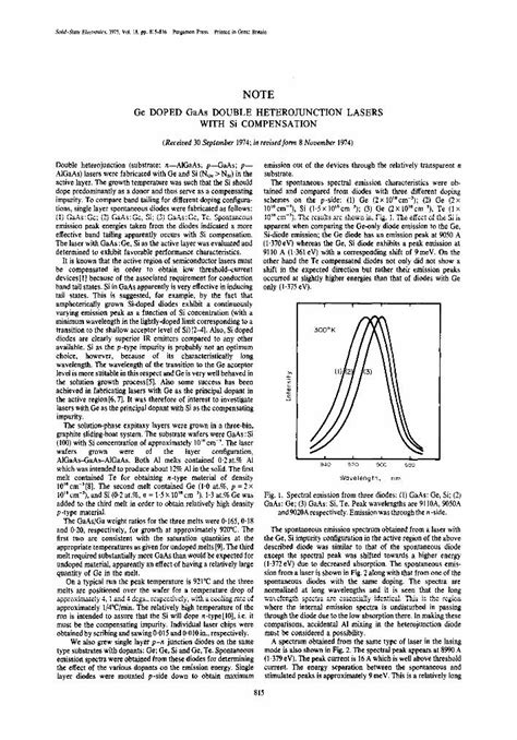 Pdf Ge Doped Gaas Double Heterojunction Lasers With Si Compensation Dokumentips