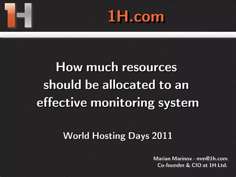 Monitoring Costs Ppt