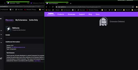 deleted extension not deleted · issue 197 · twitchdev issues · github