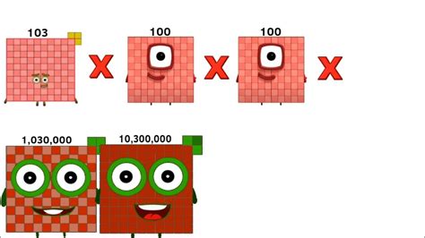 Numberblocks 103 Times 3 Different Numbers And Generate Value Up To