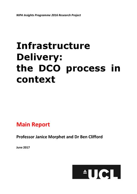 Infrastructure Delivery The Dco Process In Context Lecture Notes Construction Docsity