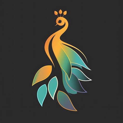 Colorful Peacock Vector Illustration Premium Ai Generated Image