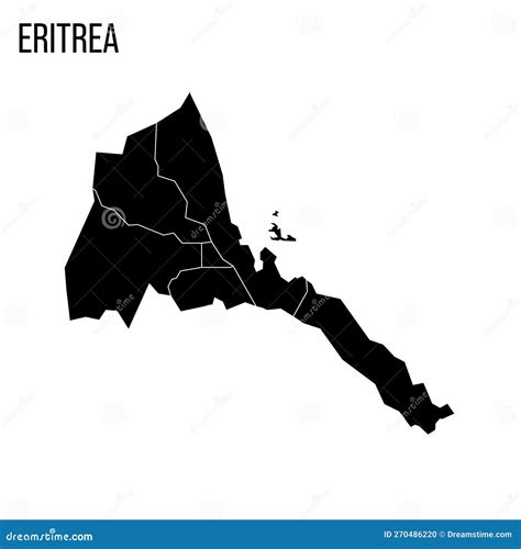 Eritrea Political Map Of Administrative Divisions Vector Illustration 268147740