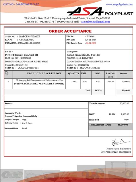 Order Acceptance U3s0902 Pdf Payments Economy Of India