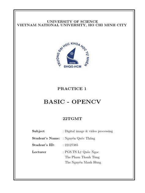 Basic Opencv Pdf Applied Mathematics Computer Graphics