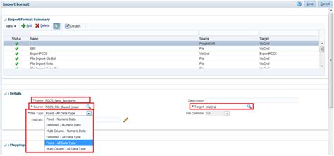 Loading Account Dimension Members Using Data Management Bisp