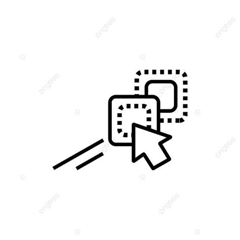 Dragdrop Icon Logo Concept On White Background Drag Copy Create Vector
