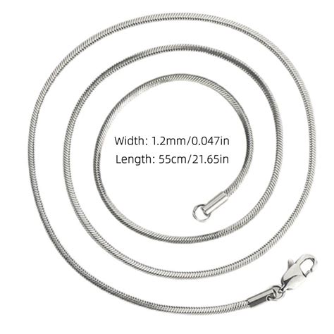 Stainless Steel Snake Chain Necklace For Men Trendy Durable Everyday