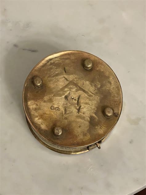 Hand Forged Engraved Solid Brass Jewelry Box With Handle And Clasp 5 Etsy
