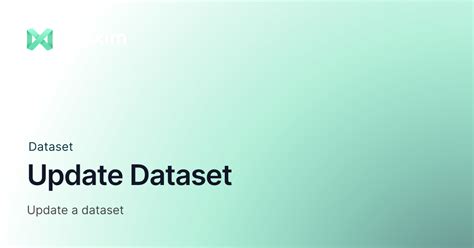 Update Dataset Maxim Docs