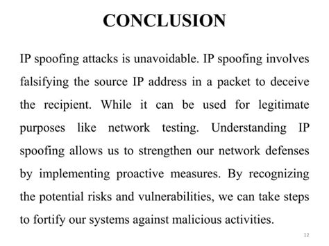 Internet Protocol Spoofing Presentation Ppt Ppt