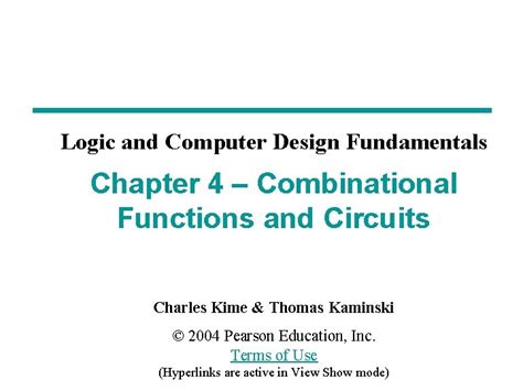 logic and computer design fundamentals chapter 4 combinational