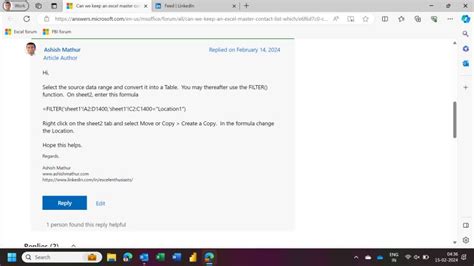 Microsoftexcel Msexcel Excel Ashish Mathur
