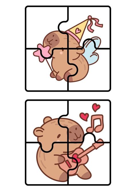 Rompecabezas De Capibaras 🥰🥰 Facebook En 2025 Manualidades