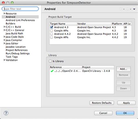 Java Android Opencv No Resource Identifier Found For Attribute