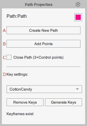 User Interface Introduction For Path Creating Panel