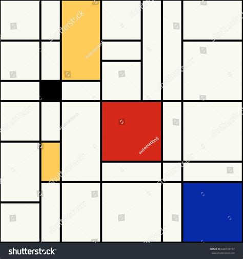 Seamless Abstract Mosaic Pattern Mondrian Style Stock Vector Royalty Free 640558777