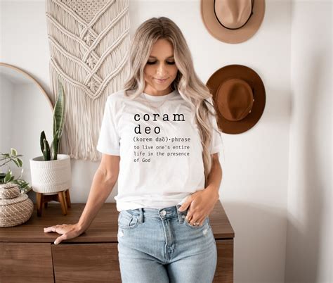 Coram Deo Shirt Christian Shirts For Women Faith Based Shirt Womens