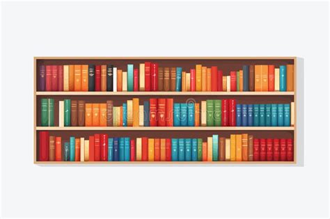 Books On Bookshelf Isolated Vector Style Illustration Stock Vector Illustration Of Textbook