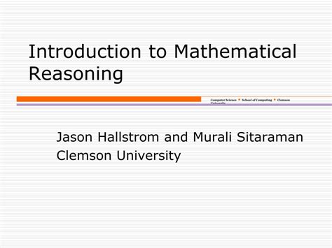 Ppt Understanding Mathematical Reasoning In Programming Powerpoint Presentation Id 9733938