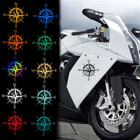 13 Color Compass Reflective Sticker Car Styling Rear Windshield