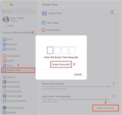 how to bypass forgotten screen time passcode on mac iphone