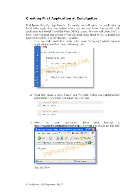 Doc Codeigniter Bagian 1 Dokumentips