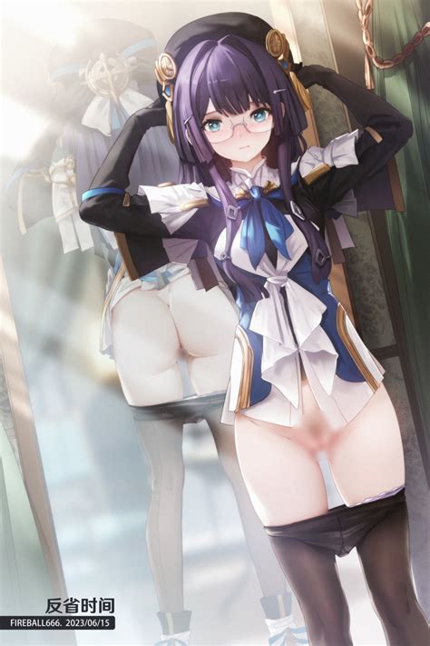 Rule 34 Absurdres Arms Behind Head Artist Name Ass Bare Hips Blue Eyes Blush Censored Dated