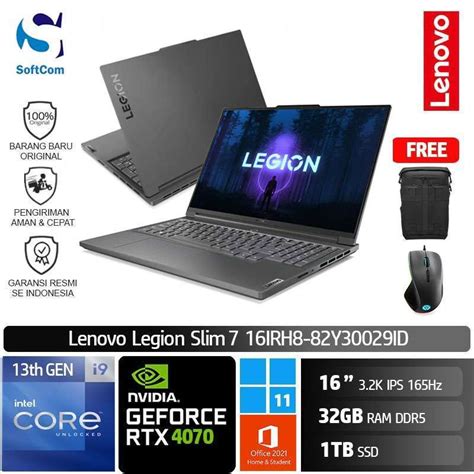 Jual Lenovo Legion Slim I Id Laptop Gaming Core I H Gb Tb Ssd Rtx K Hz