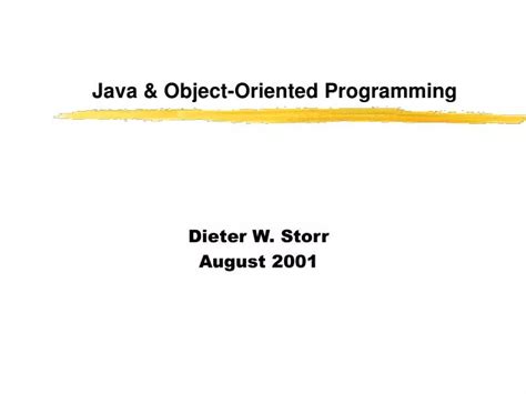 PPT Java Object Oriented Programming PowerPoint Presentation ID