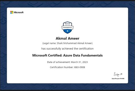 Akmal Ameer On Linkedin Azuredatafundamentals Microsoftcertified Microsoft Education Azure…