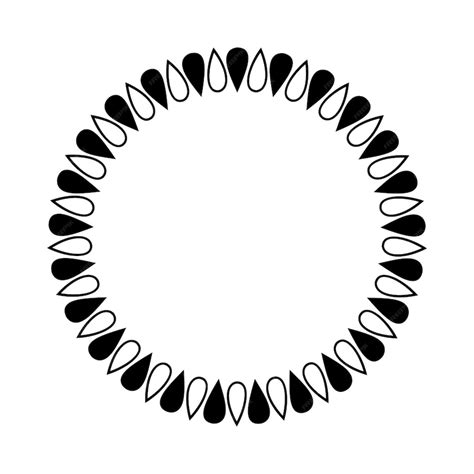 Premium Vector Circle Frame Round Border Design Shape Icon For Decorative Vintage Doodle