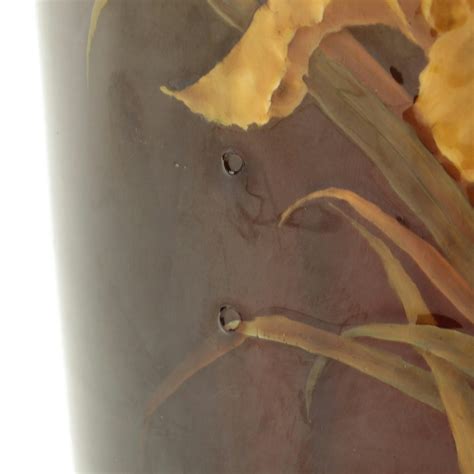 Sarah Toohey For Rookwood Large Scale Standard Glaze Iris Vase 1890 Ebth