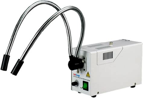 Amscope Hl250 Ay Dual Gooseneck Fiber Optic Stereo Microscope Light 150w Halogen