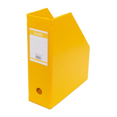 Bantex A4 Pvc Magazine File 11cm Double Spine Label Yellow401606