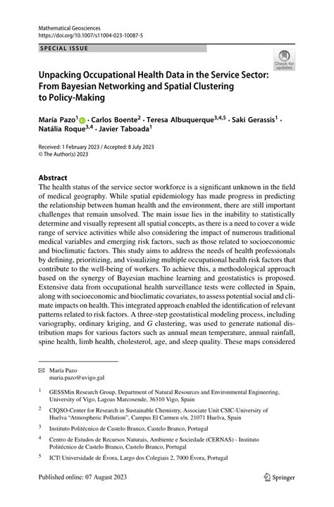 (PDF) Unpacking Occupational Health Data in the Service Sector: From Bayesian Networking and ...