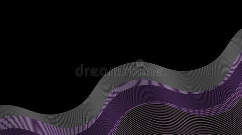 Minimalist Wavy Line Design With Gradient Effect Abstract Background Stock Illustration