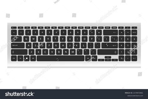 grey computer keyboard isolated on white stock vector royalty free 2179472661 shutterstock