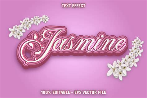 Jasmine Editable Text Effect Graphic By Novianpitulas · Creative Fabrica