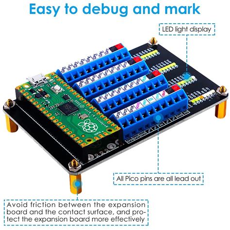 Buy VIEGINE For Raspberry Pi Pico Screw Terminal Block Breakout Module W Aluminum Enclosure