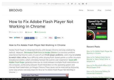 How To Fix Adobe Flash Player Not Working In Chrome Fix It Flash Affiliate Programs