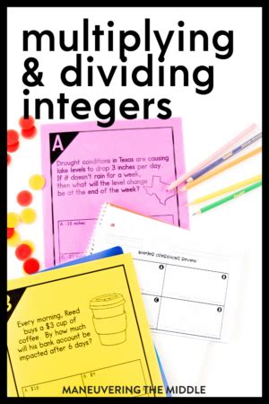 Teaching Multiplying And Dividing Integers Maneuvering The Middle