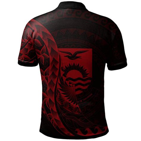 Kiribati Polo Shirt Custom Polynesian Pattern Style Red Color